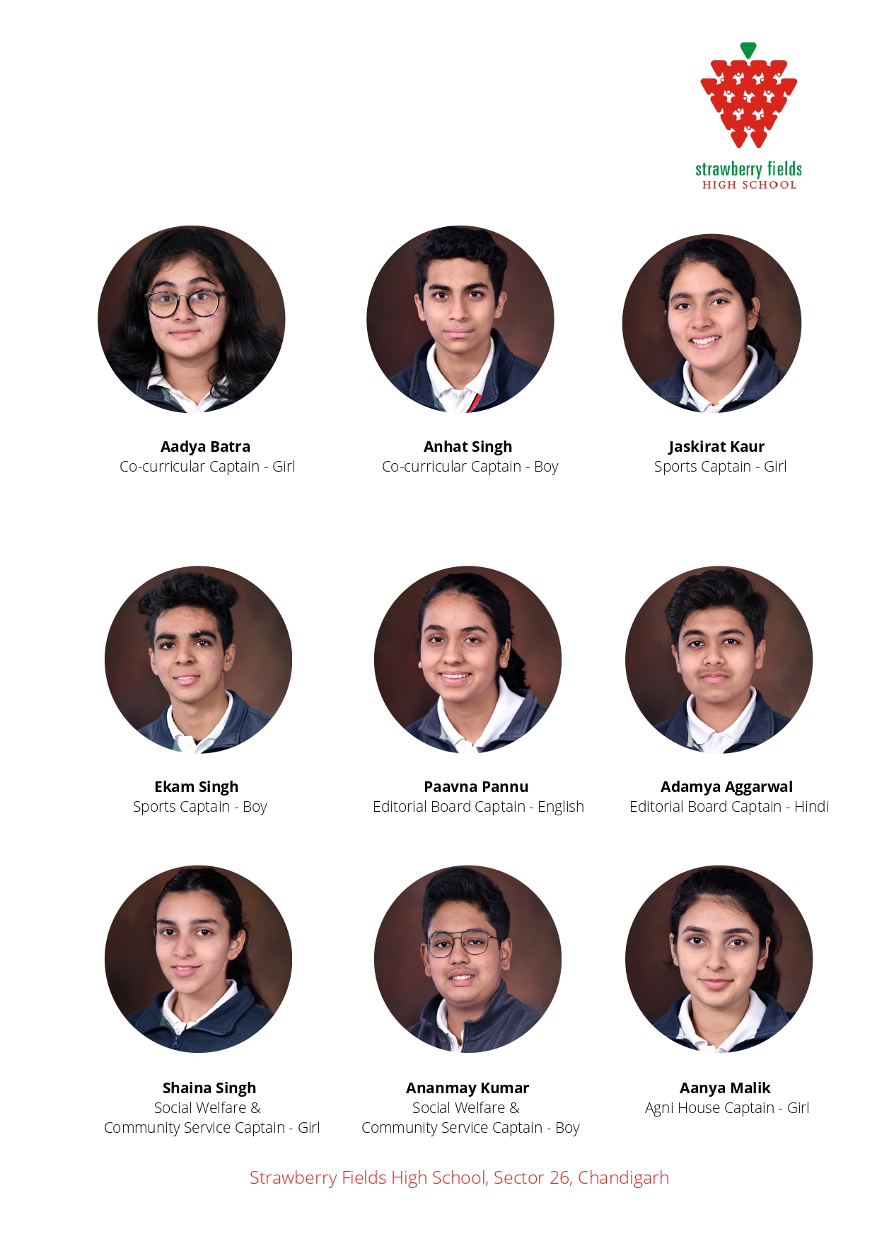 SFHS Student Council 2020-21 | Strawberry Fields High School