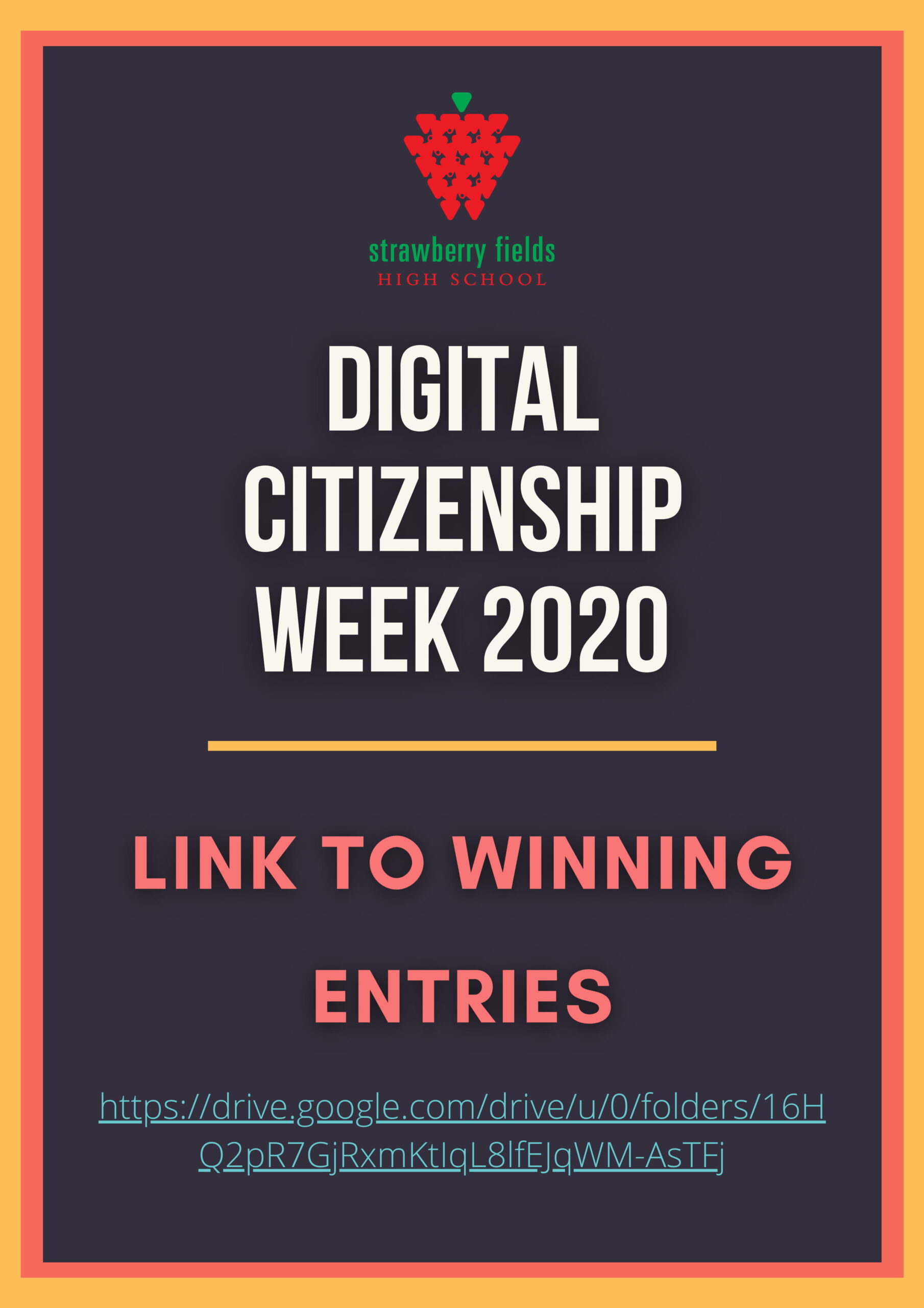 Digital Citizenship week 2020 Winners | Strawberry Fields High School